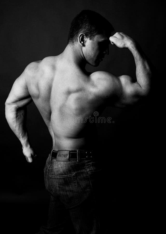 Spier bodybuilder stock afbeelding. Image of binnen, gescheurd - 9821953