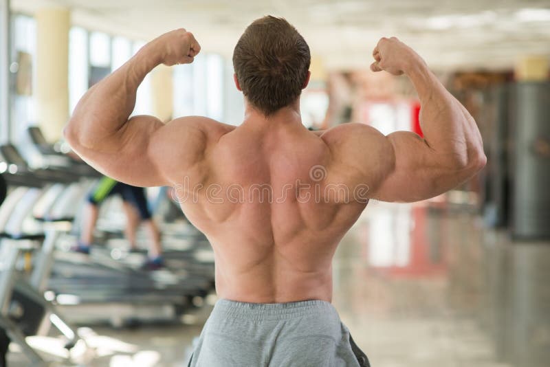 Spier man rug stock afbeelding. Image of wapens, knap - 65239245