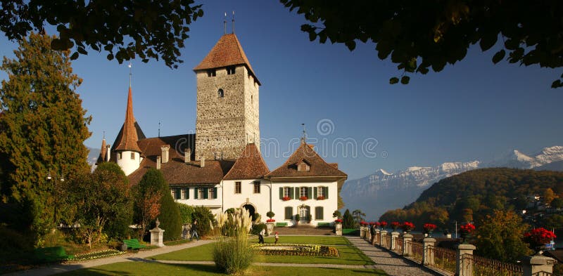 Spiez Castle stock image. Image of vineyard, palace, berne - 21721869