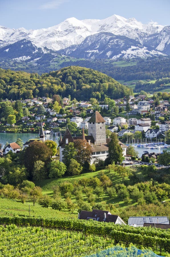 Spiez, Switzerland stock photo. Image of panorama, panoramic - 34717976
