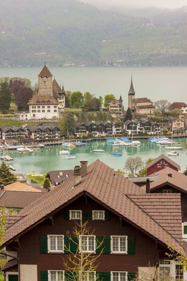 Spiez - Switzerland. stock image. Image of city, chateau - 39629713
