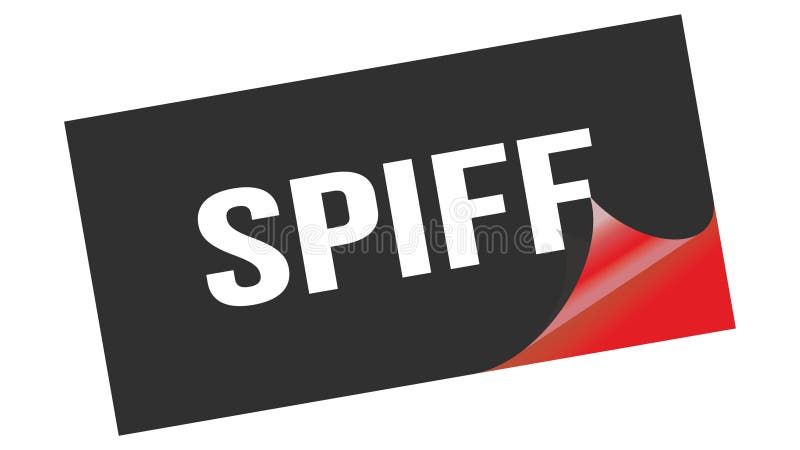 SPIFF Text on Black Red Sticker Stamp Stock Illustration - Illustration ...