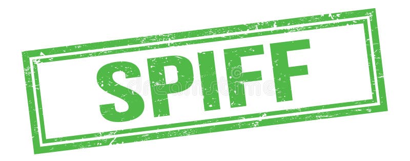 SPIFF Text on Green Grungy Vintage Stamp Stock Illustration ...