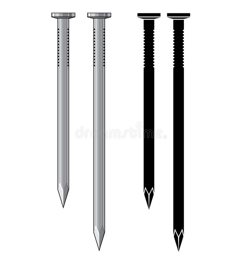 Spijker. Vector Illustratie Stock Illustratie - Illustration of ...