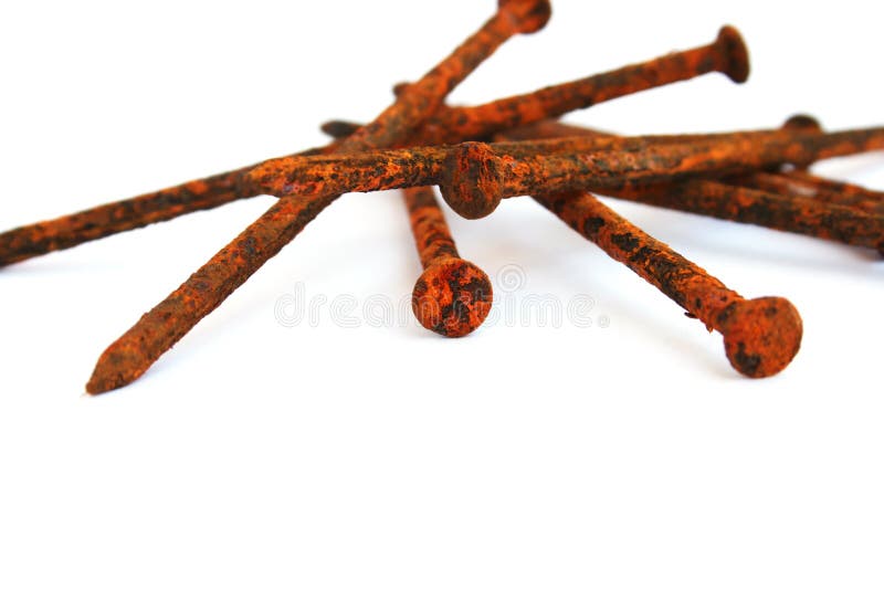 Kedjan Spikar Rostiga Muttrar Arkivfoto - Bild av hjälpmedel, arbete ...