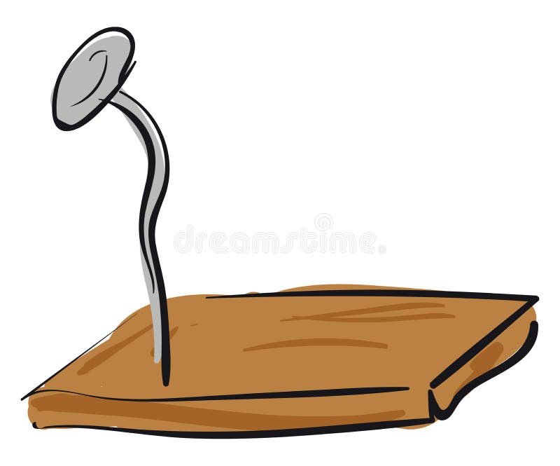 Spike and Board Hand Drawn Design, Illustration, Vector Stock Vector ...