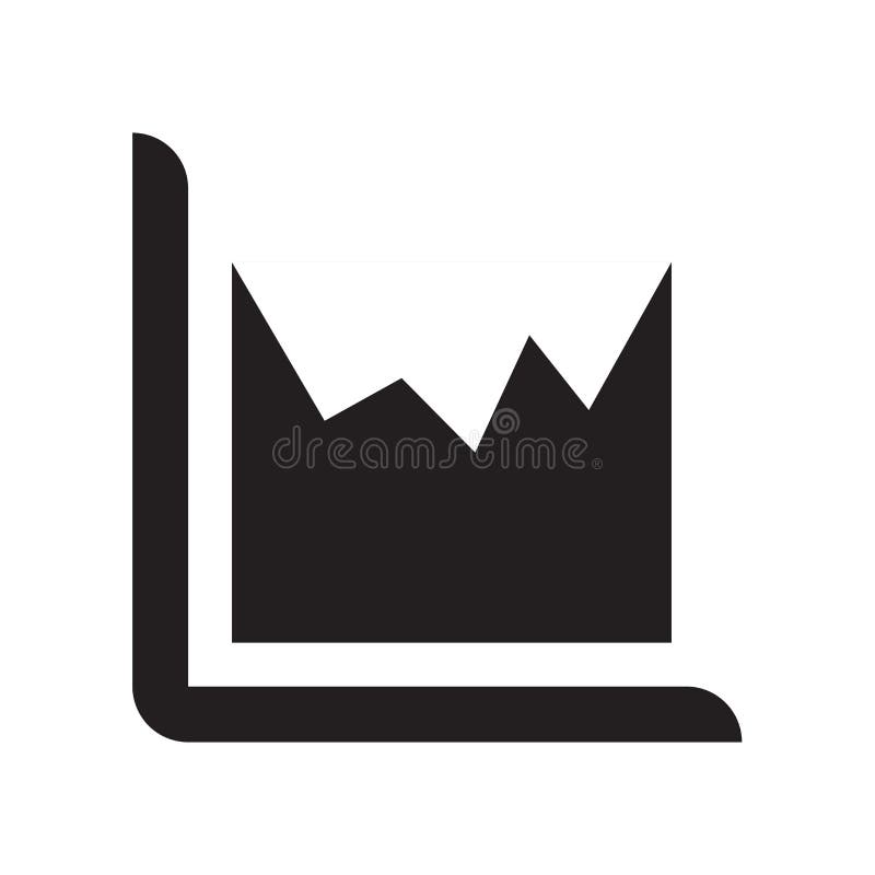 Spike Chart Icon Vector Sign and Symbol Isolated on White Background ...