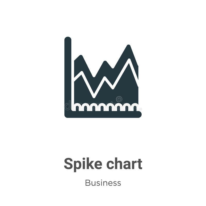 Spike Chart Icon Vector Sign and Symbol Isolated on White Background ...