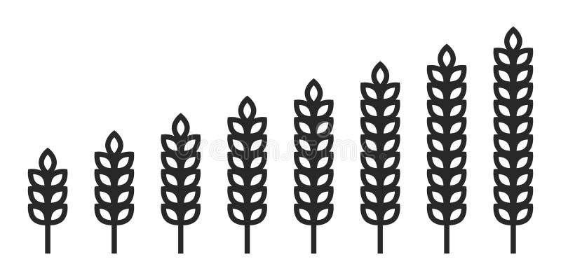 Spike Icon Set Simple Design Stock Illustration - Illustration of logo ...