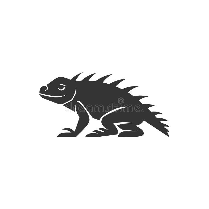 Spike reptile icon stock vector. Illustration of white - 293140427