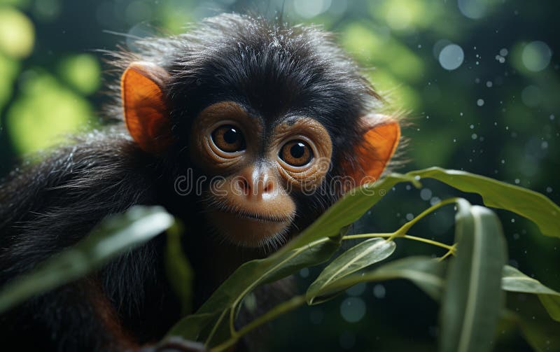 Spike the Spider Monkey stock image. Image of canopy - 344640343