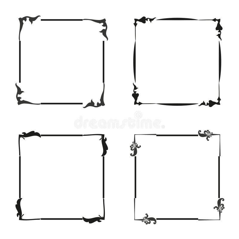 Spiked Arrow Frame. Sharp Graphic Border. Tribal Pointed Shape. Vector ...