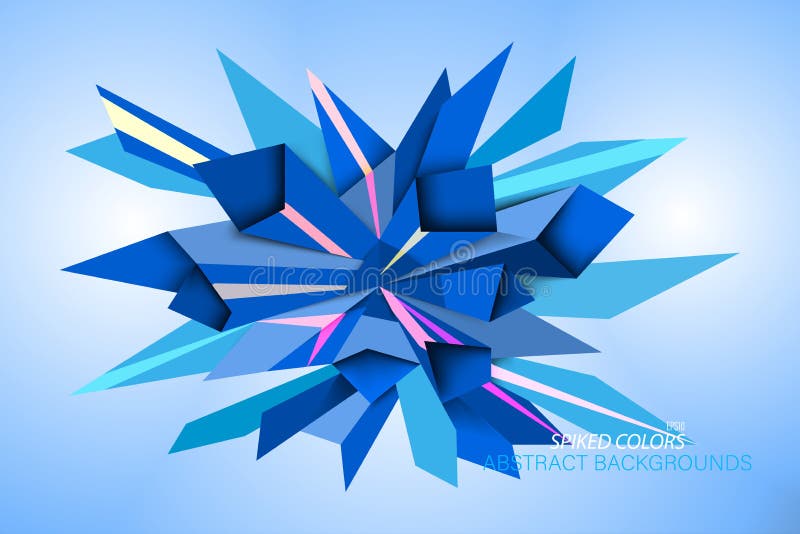 Spiked Blue Colors Shape Scene Stock Vector - Illustration of design ...