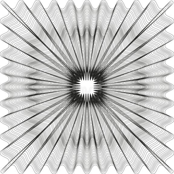 Spiked Burst Icon. Black and White Rays. Central Tension Shape Stock ...