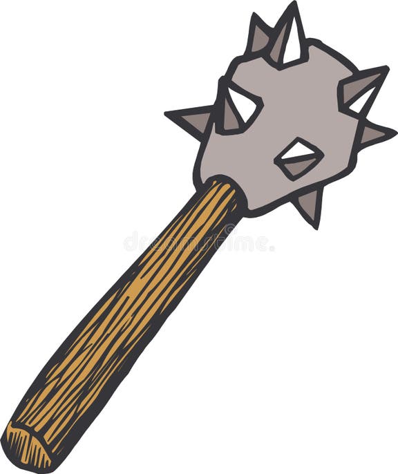Spiked club stock illustration. Illustration of fight - 5030333
