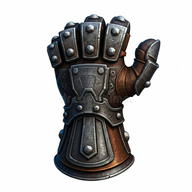 Spiked Metal Combat Gloves stock illustration. Illustration of ...