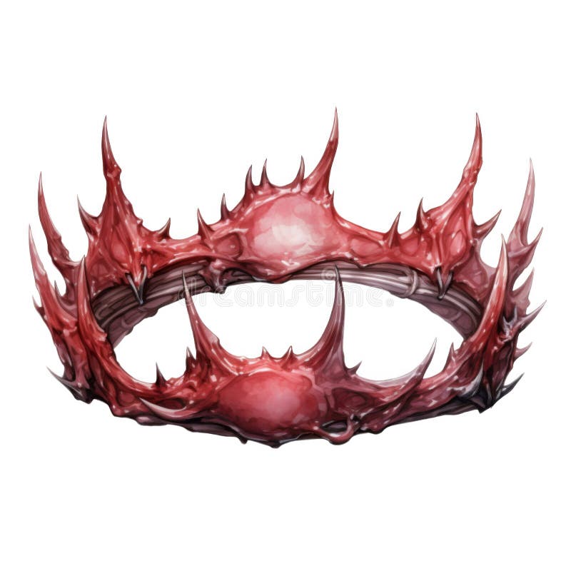 Spiked Red Crown of Flesh and Bone Stock Image - Illustration of ...
