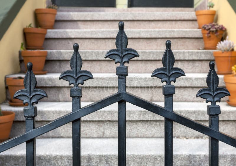 Spiked Security Fence stock photo. Image of fencing - 107120126