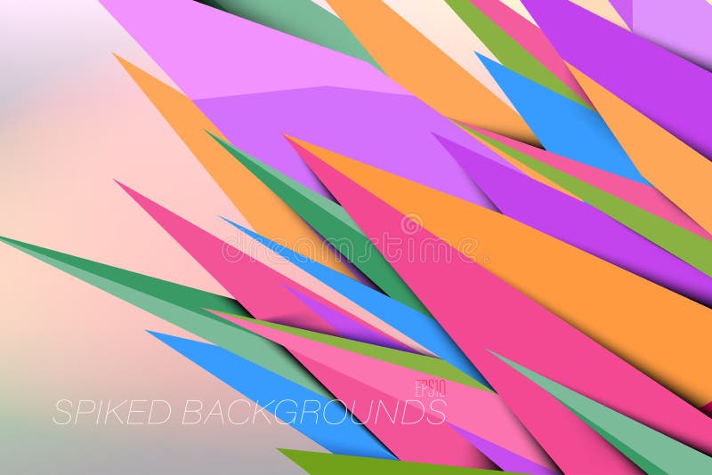 Spikes Colors Shape Scene Wallpaper Background Stock Vector ...