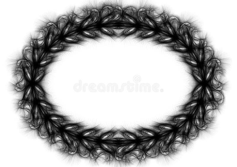 Spikes Oval Border Frame Wreath Stock Illustrations – 4 Spikes Oval ...