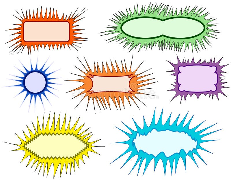 Spikey banners stock vector. Illustration of element, banner - 1880516