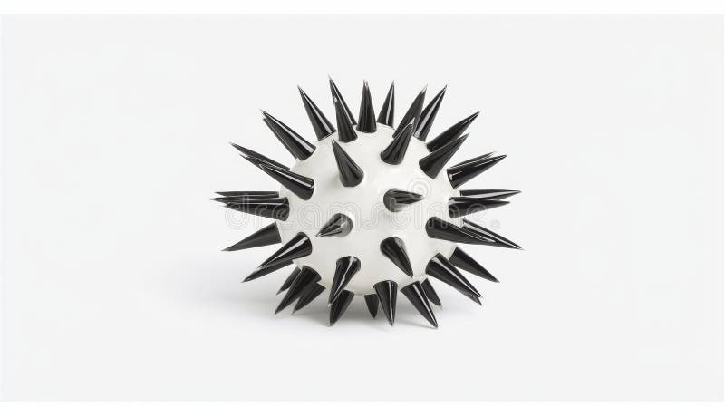 White Spiky Ball Sculpture Black Stock Photos - Free & Royalty-Free ...
