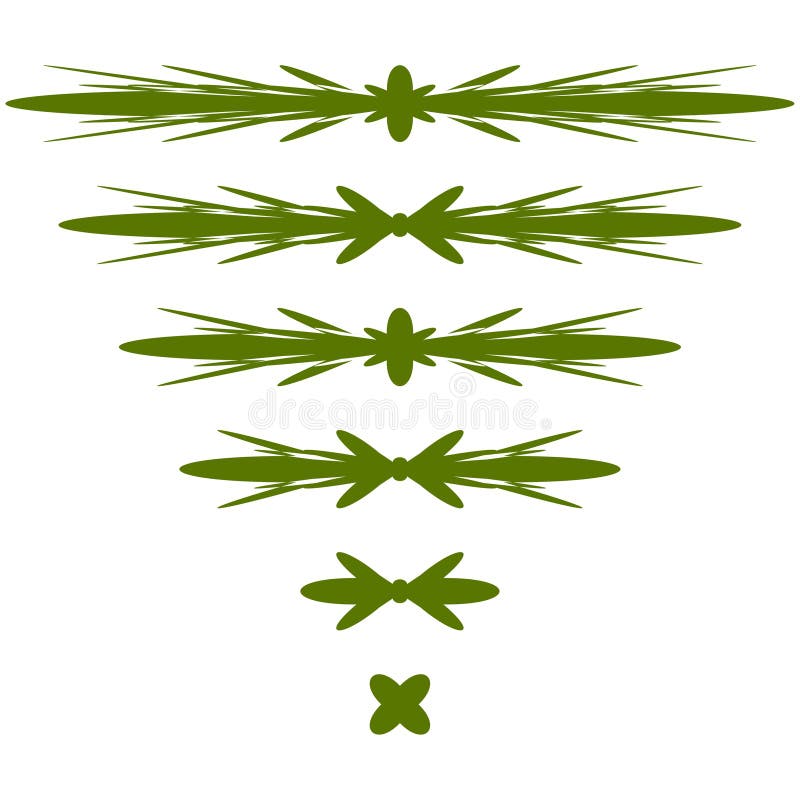 Spiky Border Patterns. Abstract Divider Vector. Geometric Element ...