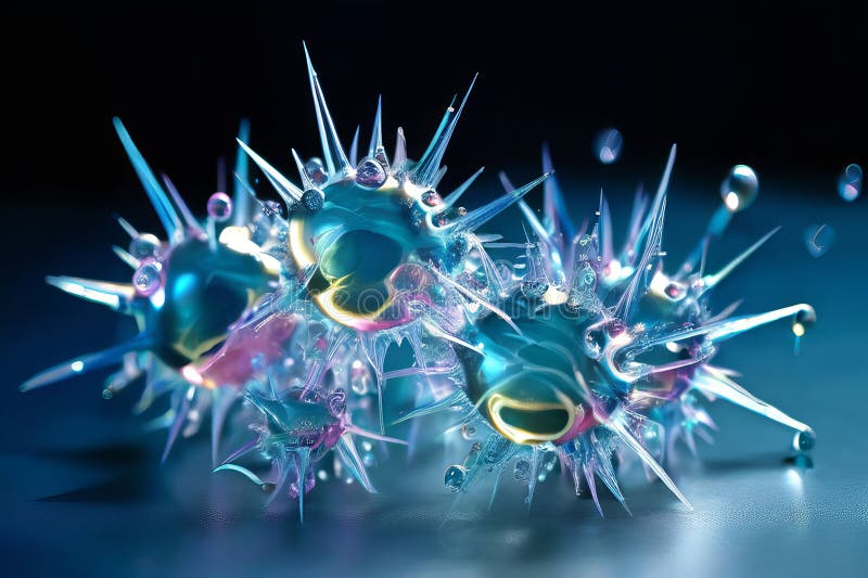 Spiky Bubbles Bubbles with Small Sharp Spikes Stock Illustration ...