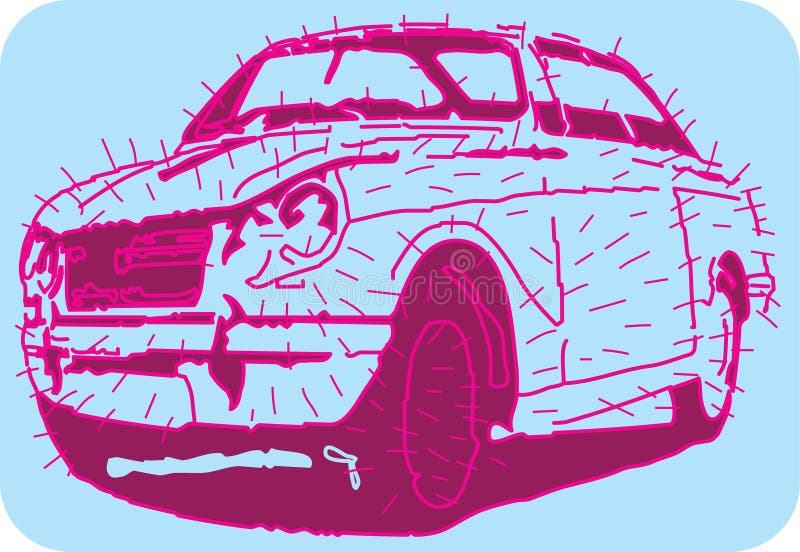 Spiky Car stock illustration. Illustration of motor, industry - 28266401