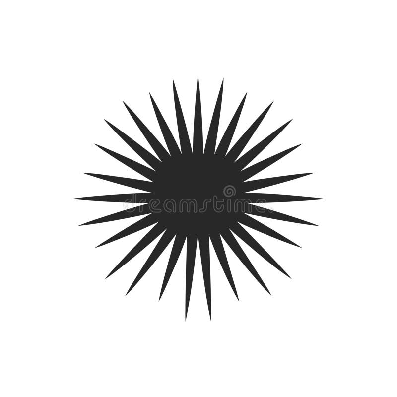 Spiky Circle Icon stock illustration. Illustration of rays - 361759514