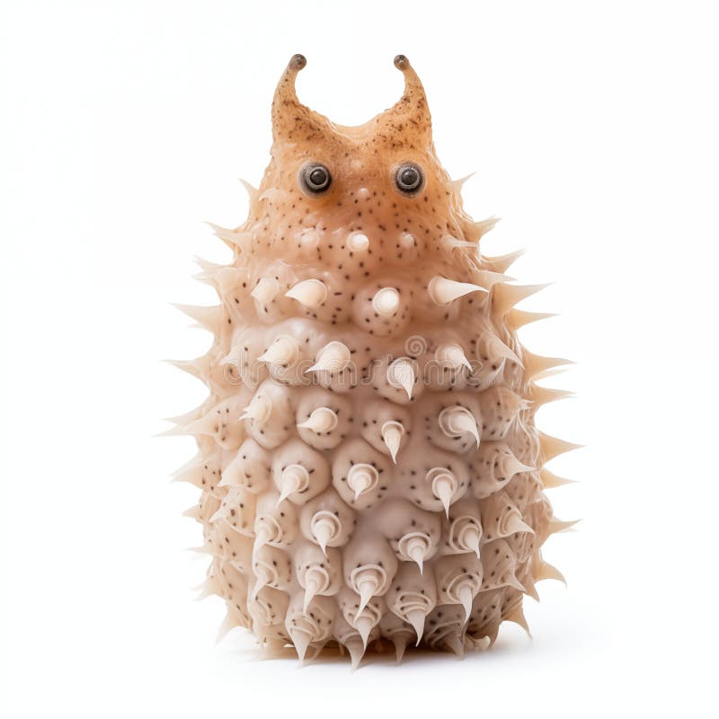Spiky Exotic Sea Creature Isolated on White Background Stock ...