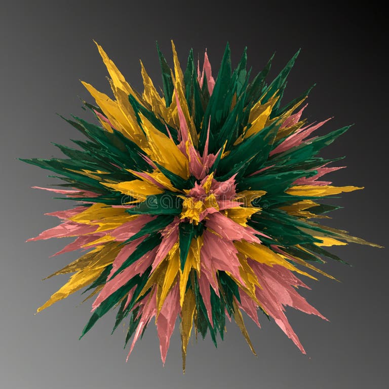 Spiky, Geometric Structure Composed of Elongated, Triangular Shards ...