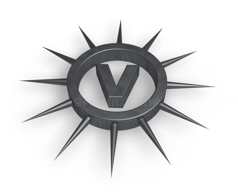 Spiky Letter V Stock Illustrations – 1 Spiky Letter V Stock ...