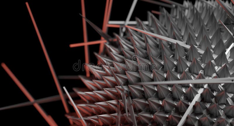 Closeup on Spiky Swirl Shaded Shape Tile Pattern Stock Illustration ...