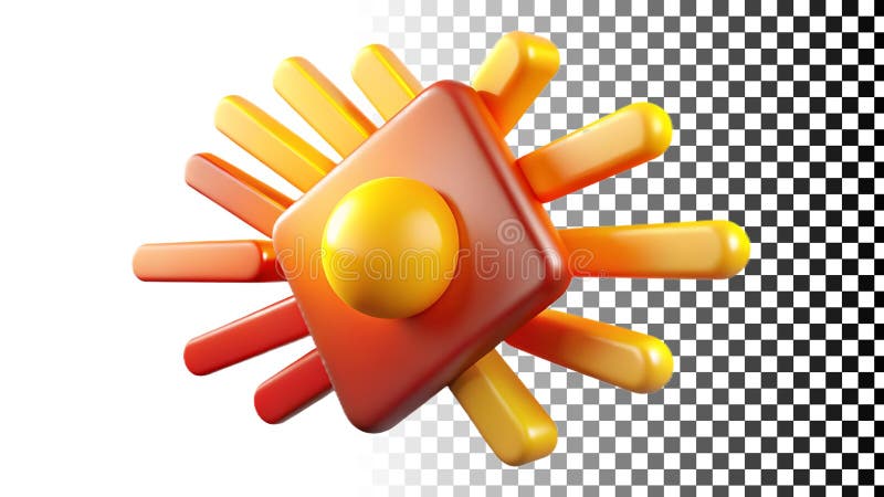 Spiky Orange Abstract, Modern Art and Geometric Form Png Transparent ...