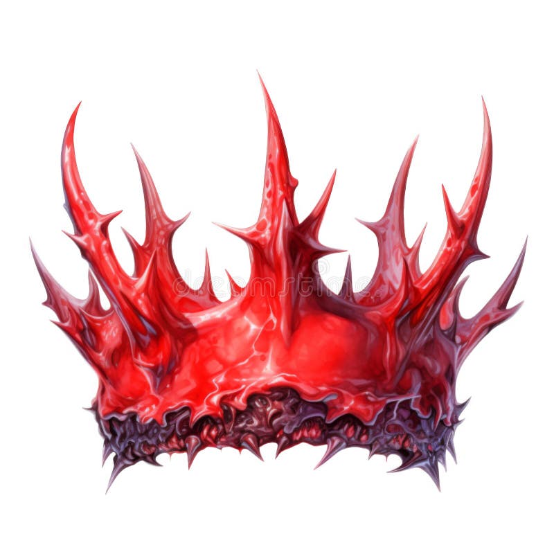 A Spiky Red Crown of Power and Authority Stock Image - Illustration of ...