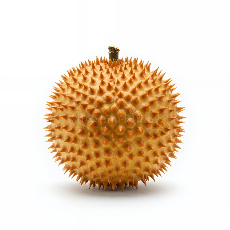 Spiky Round Light Brown Fruit Studio Shot Stock Illustration ...