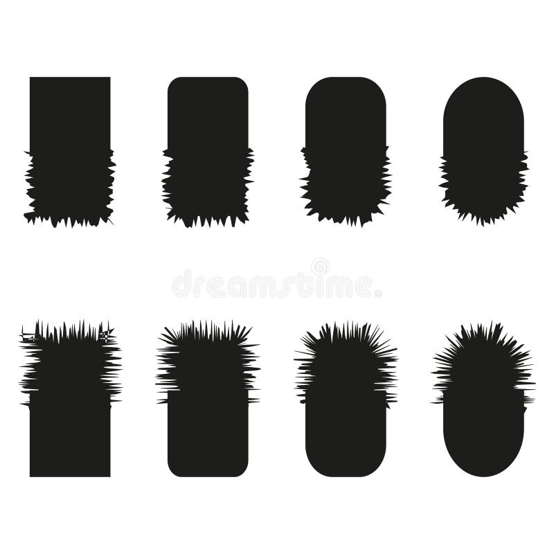 Spiky Shape Icons. Abstract Black Forms. Varied Rounded Designs. Vector ...