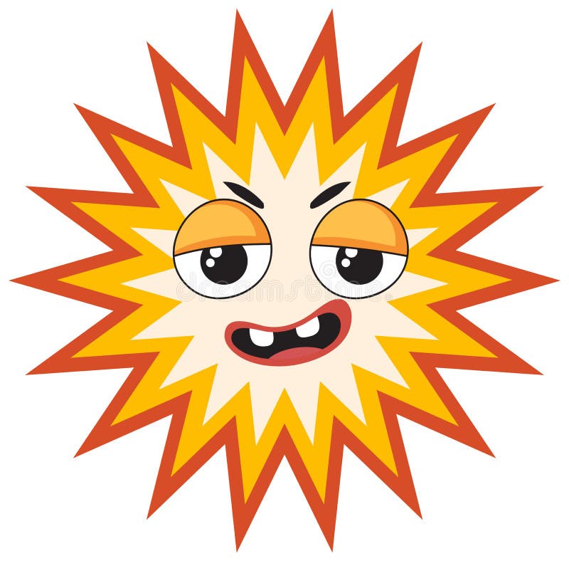 Spiky Speech Bubble with Facial Expression Stock Vector - Illustration ...
