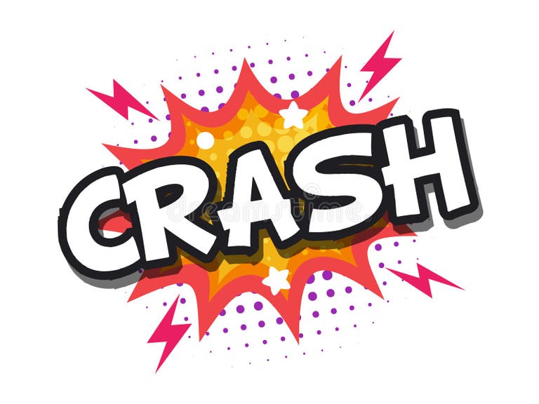 A Spiky Speech Bubbles with Text Crash. Isolated Vector Illustration ...