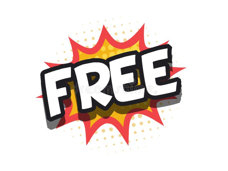 A Spiky Speech Bubbles with Text Free. Isolated Vector Illustration ...