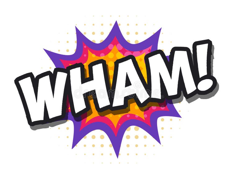 A Spiky Speech Bubbles with Text Wham. Isolated Vector Illustration ...