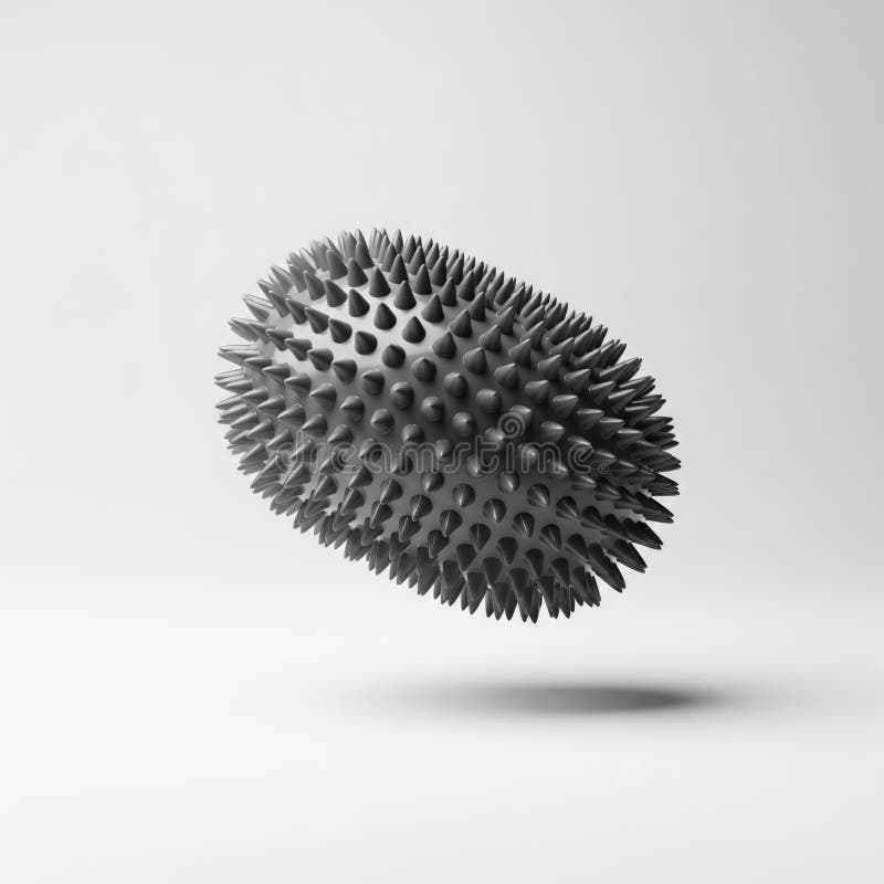 Spiky Tactile Balance Ball, Floating in Mid Air Horizontally, on Solid ...