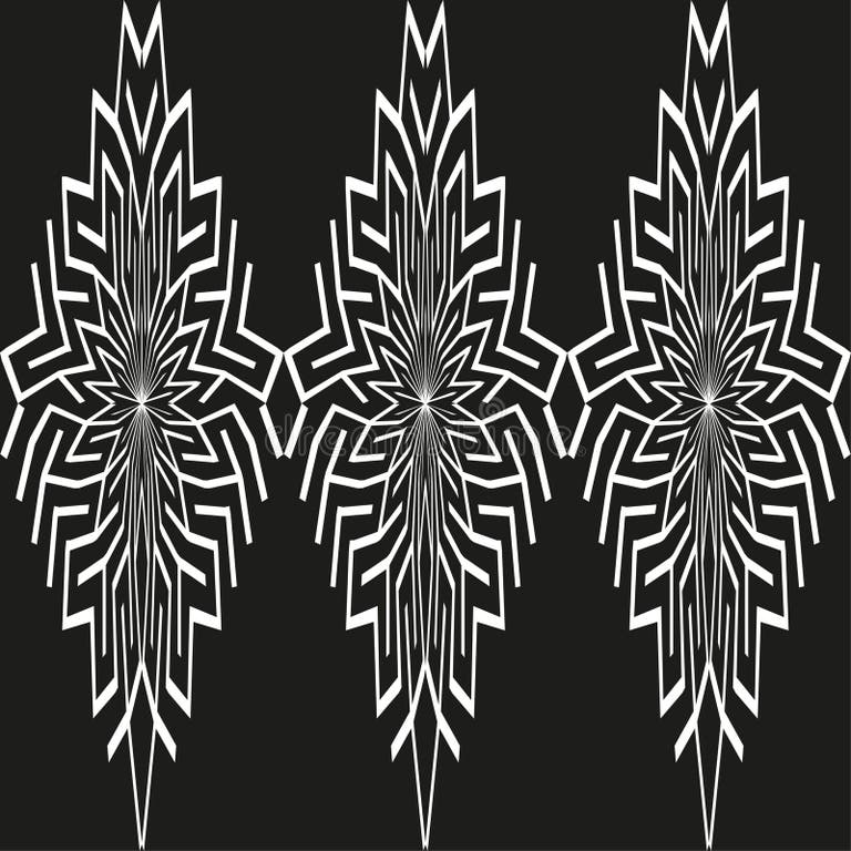 Spiky Vertical Pattern. Sharp Abstract Shape. Vector Symmetry Element ...