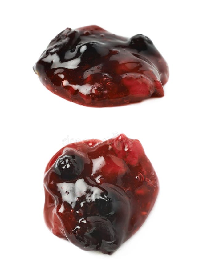 Spill of Wild Berries Jam Isolated Stock Photo - Image of gourmet ...