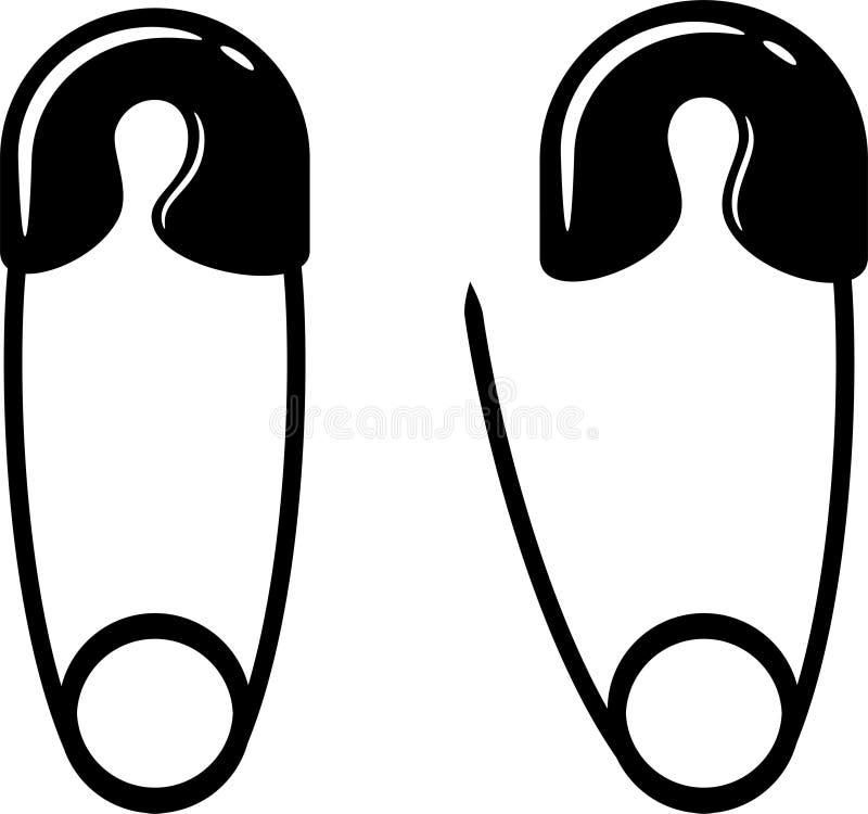 Icona Di Spilla Di Sicurezza. Design Vettoriale. Simbolo Di Spilla Di ...