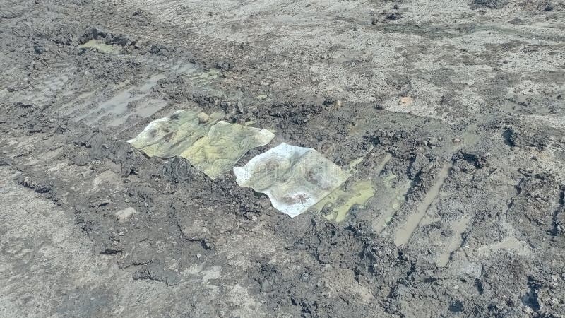 Spillage on dirt stock image. Image of overburden, green - 261825405