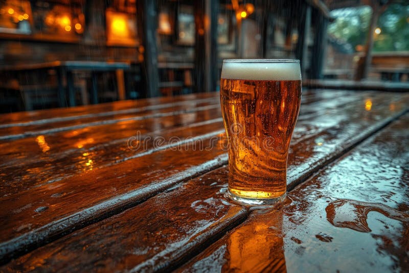 Spilled Beer Table Humorous Relatable Playful Vibe Stock Photos - Free ...