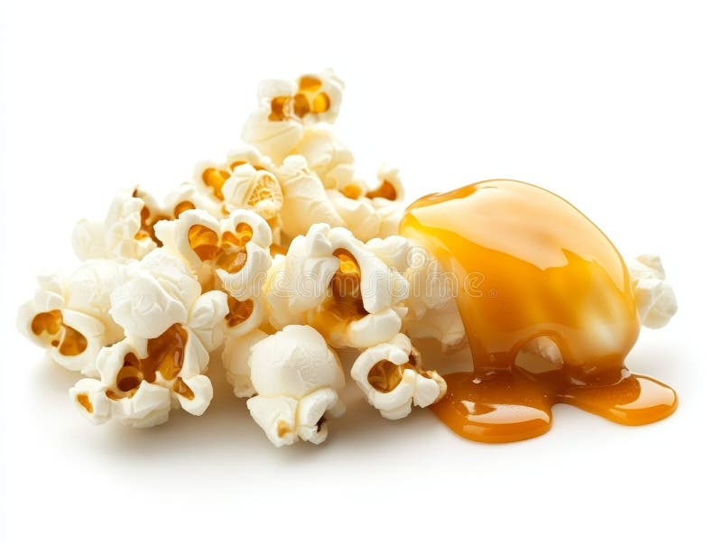 Spilled Caramel Popcorn Sweet and Savory Mess on the Table Stock ...