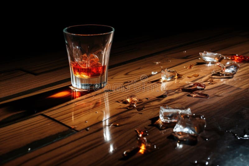 Spilled Cocktail Drink Making a Mess Stock Photo - Image of abstract ...